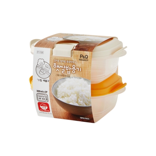 피앤큐 햇쌀밥용기 300ml 2P - 락앤락몰